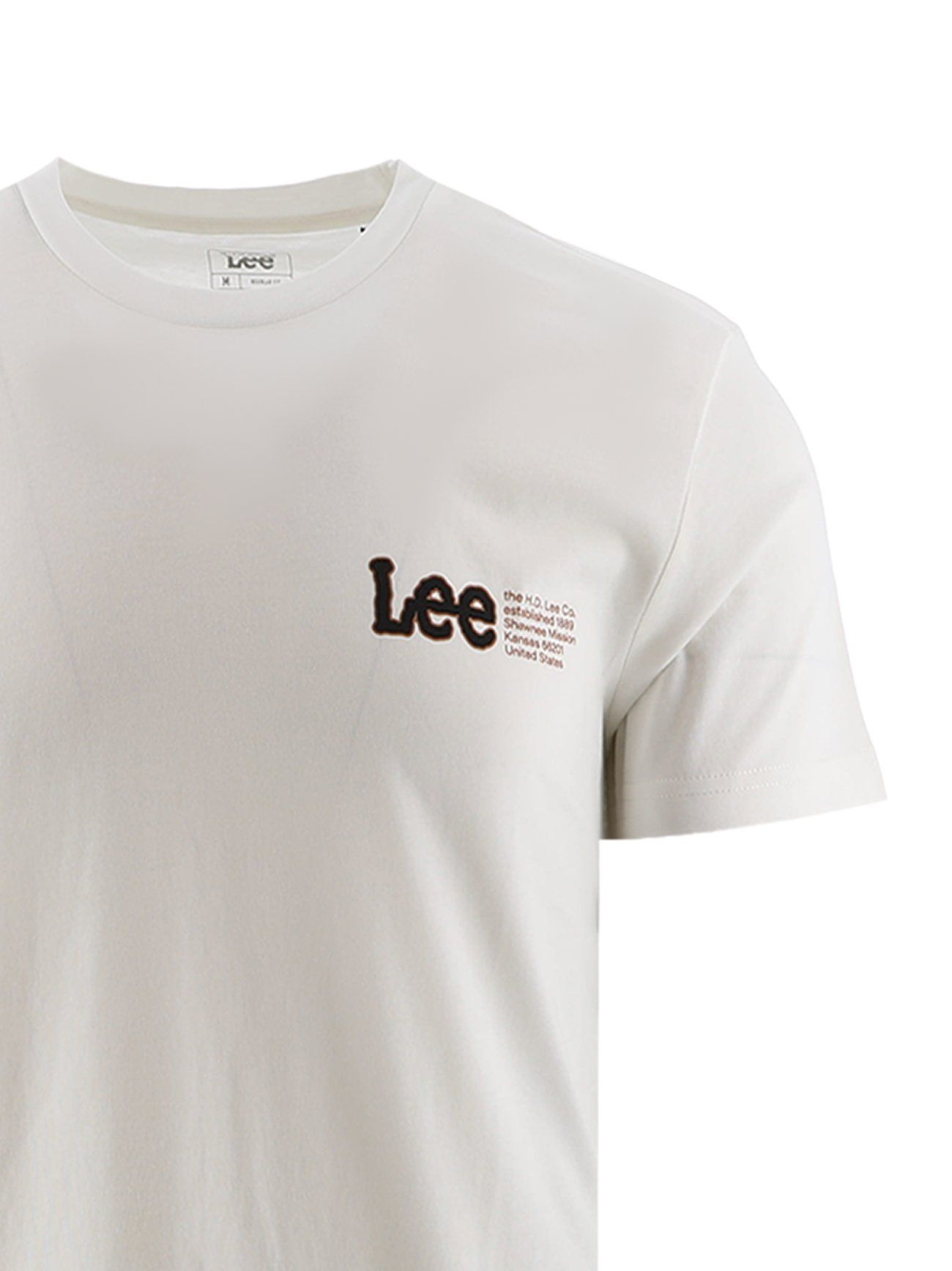 Lee Ecru Regular Fit Logo T-Shirt | Designerwear | Pay in 30 Days with Klarna