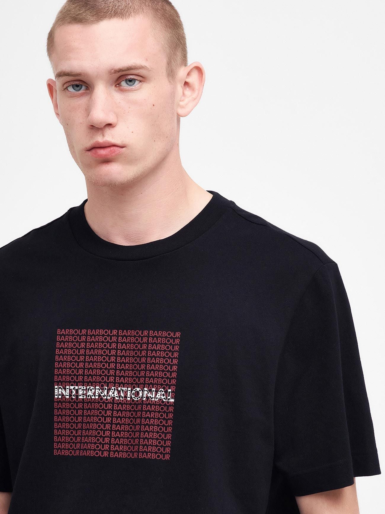 Barbour Mens Black Echo T-Shirt | Designerwear