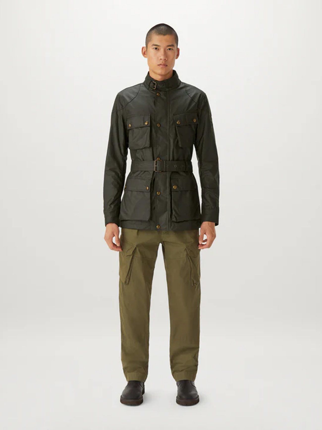 Belstaff Mens Faded Olive Trialmaster Jacket | Designerwear