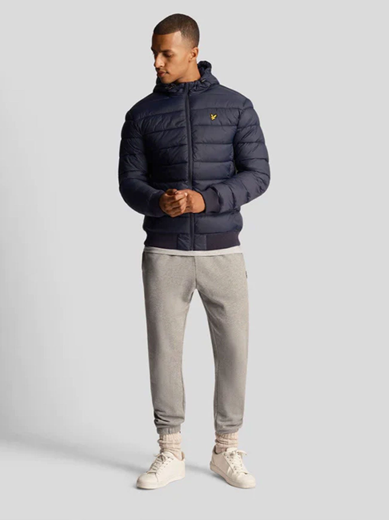 Lyle and Scott Mens Dark Navy Wadded Jacket | Designerwear