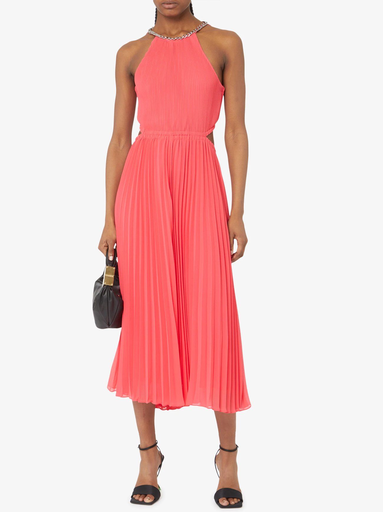 Michael Kors Womens Geranium Pleated Cutout Dress | Designerwear | Next ...
