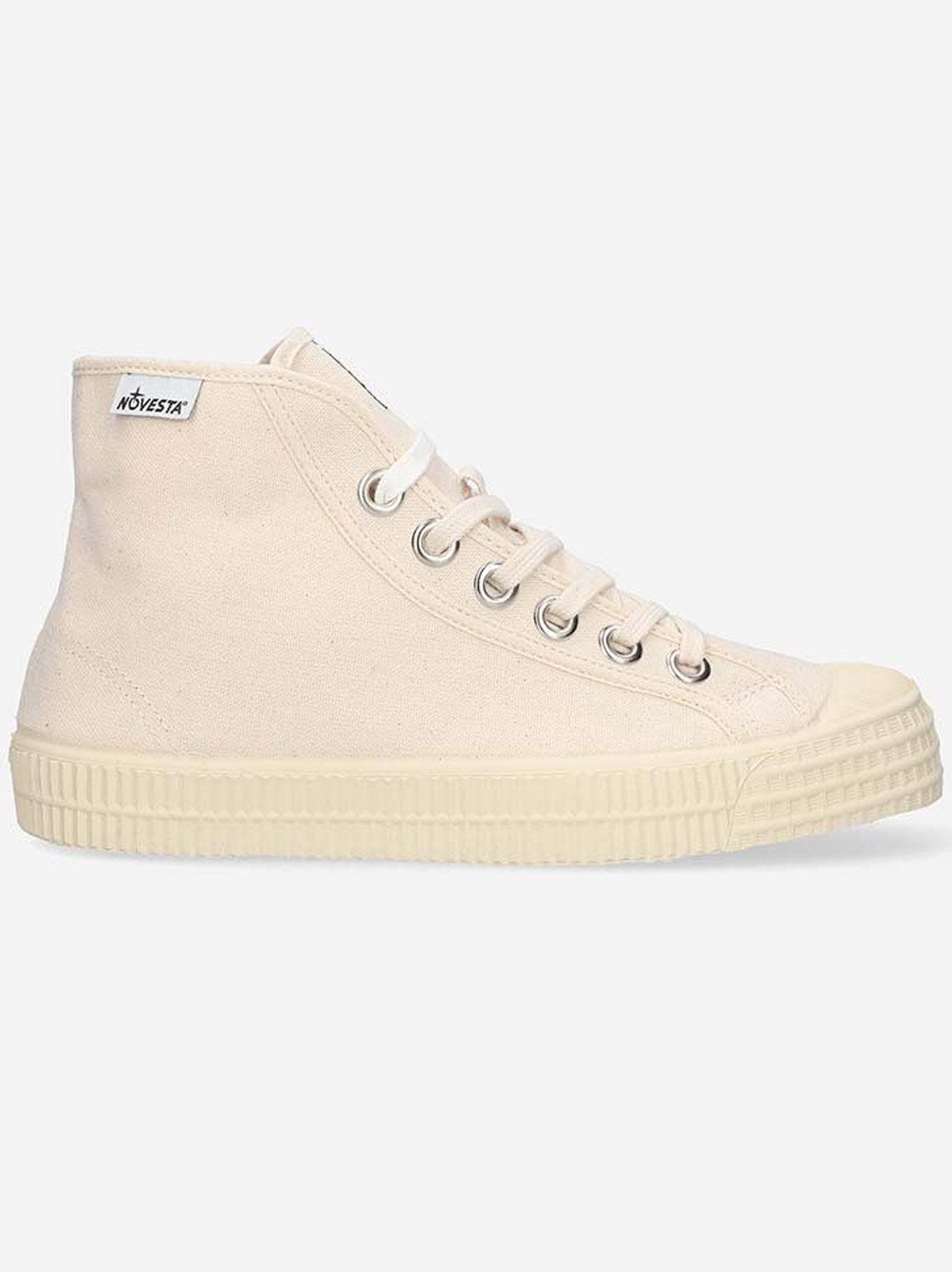 Novesta Womens Beige Star Dribble Mono Trainer | Designerwear