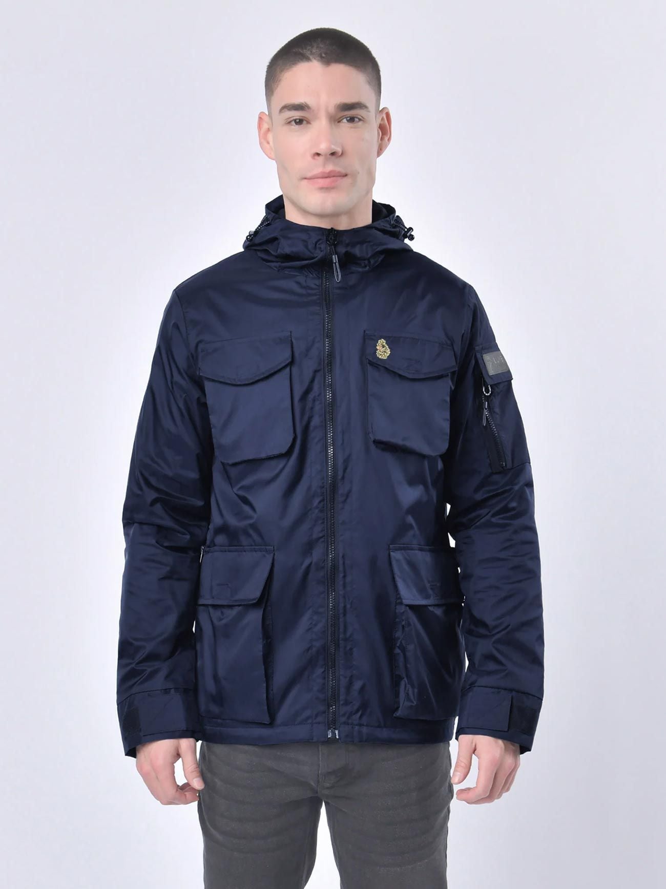Luke 1977 Mens Dark Navy Curation Technical Jacket | Designerwear