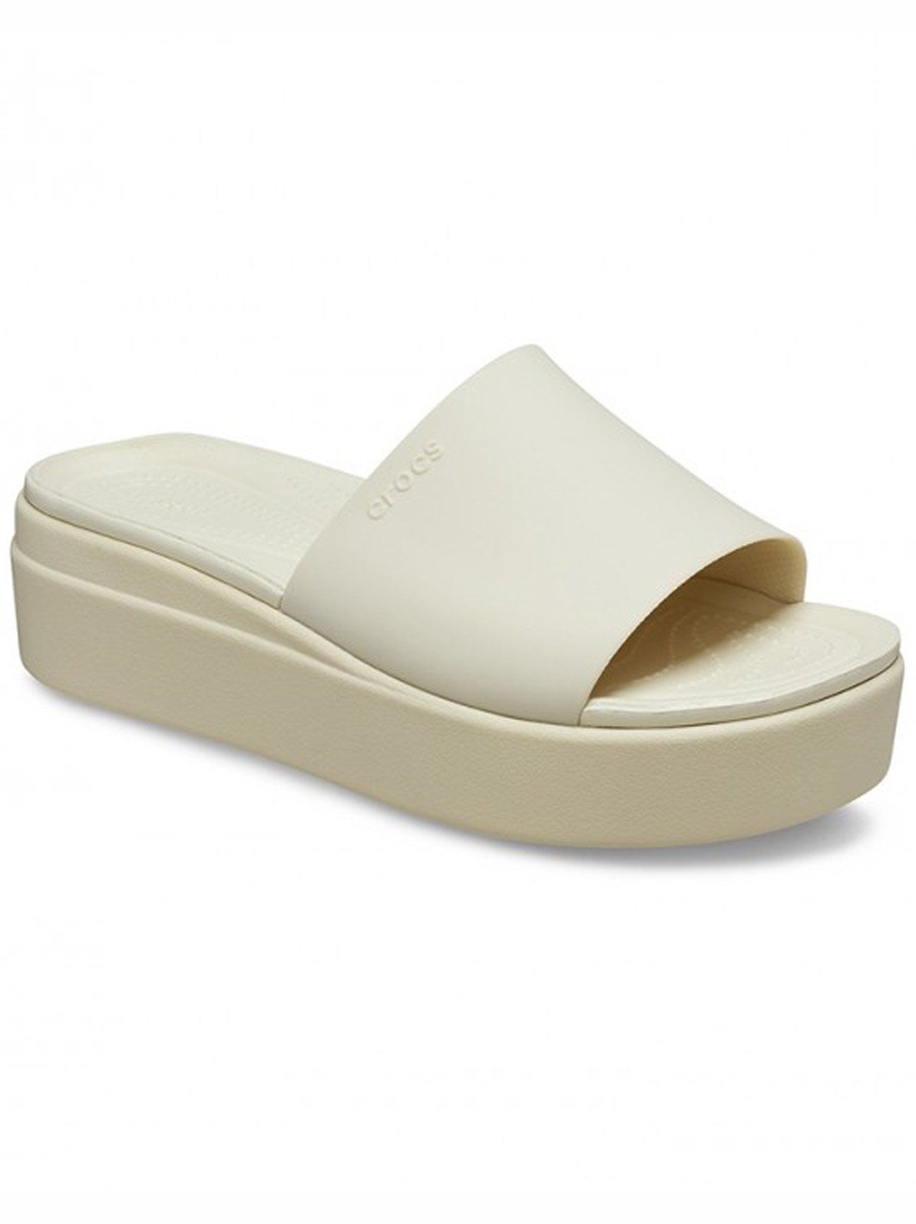 Crocs Womens Bone Brooklyn Slide | Designerwear
