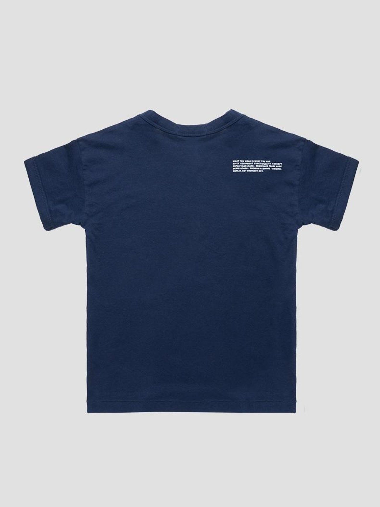 Replay Kids Navy Pocket T-Shirt | Designerwear | Hassle Free Returns