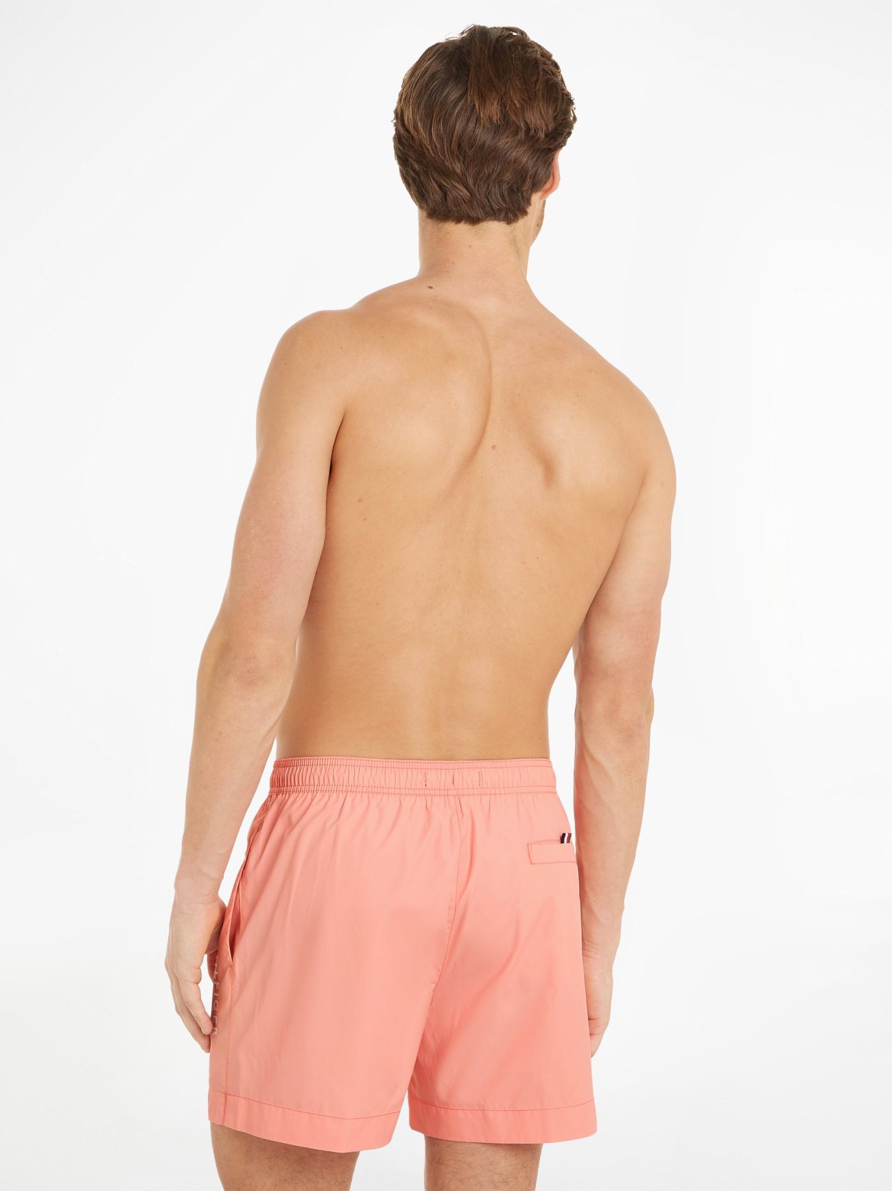 Tommy Hilfiger Mens Summer Peach Medium Drawstring Swim Short ...