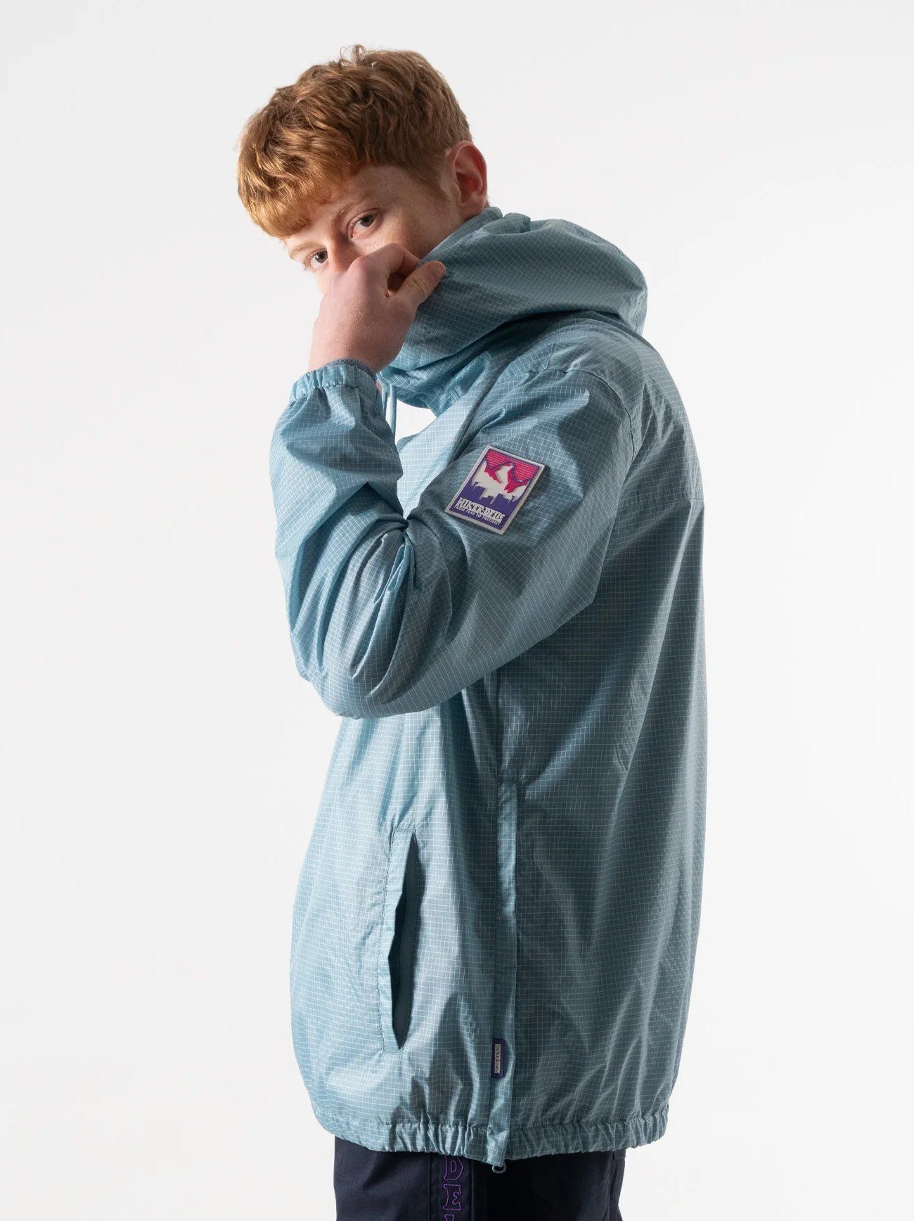 Hikerdelic Mens Light Blue Ripstop Conway Smock | Designerwear | Hassle ...
