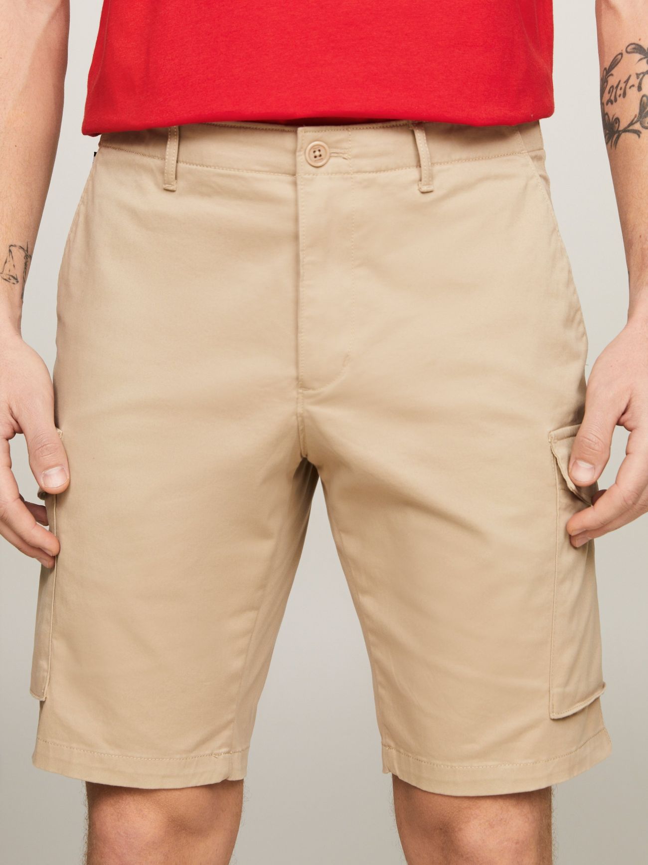 Tommy Hilfiger Mens Batique Khaki Harlem 1985 Cargo Short | Designerwear