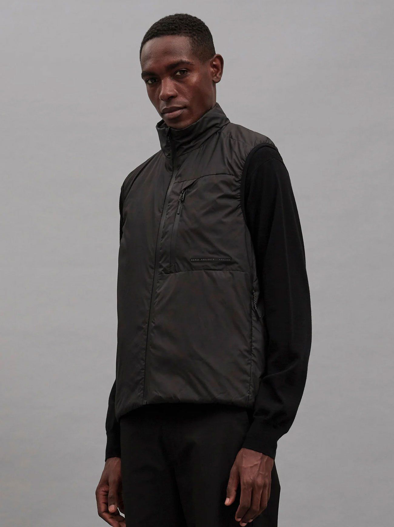 Norse Projects Mens Black Pertex Quantum Midlayer Gilet | Designerwear