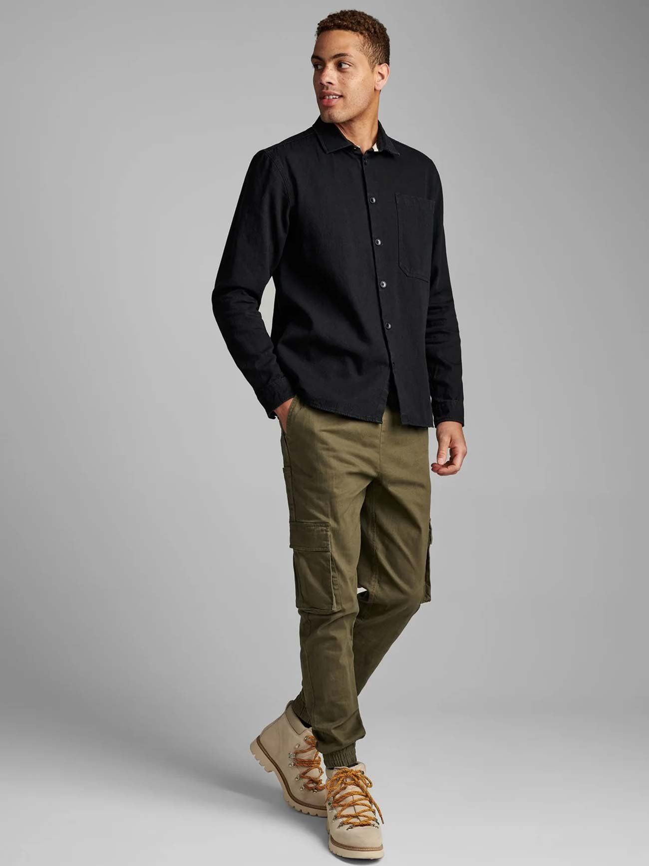 Anerkjendt Mens Caviar Akoscar Cotton Overshirt | Designerwear