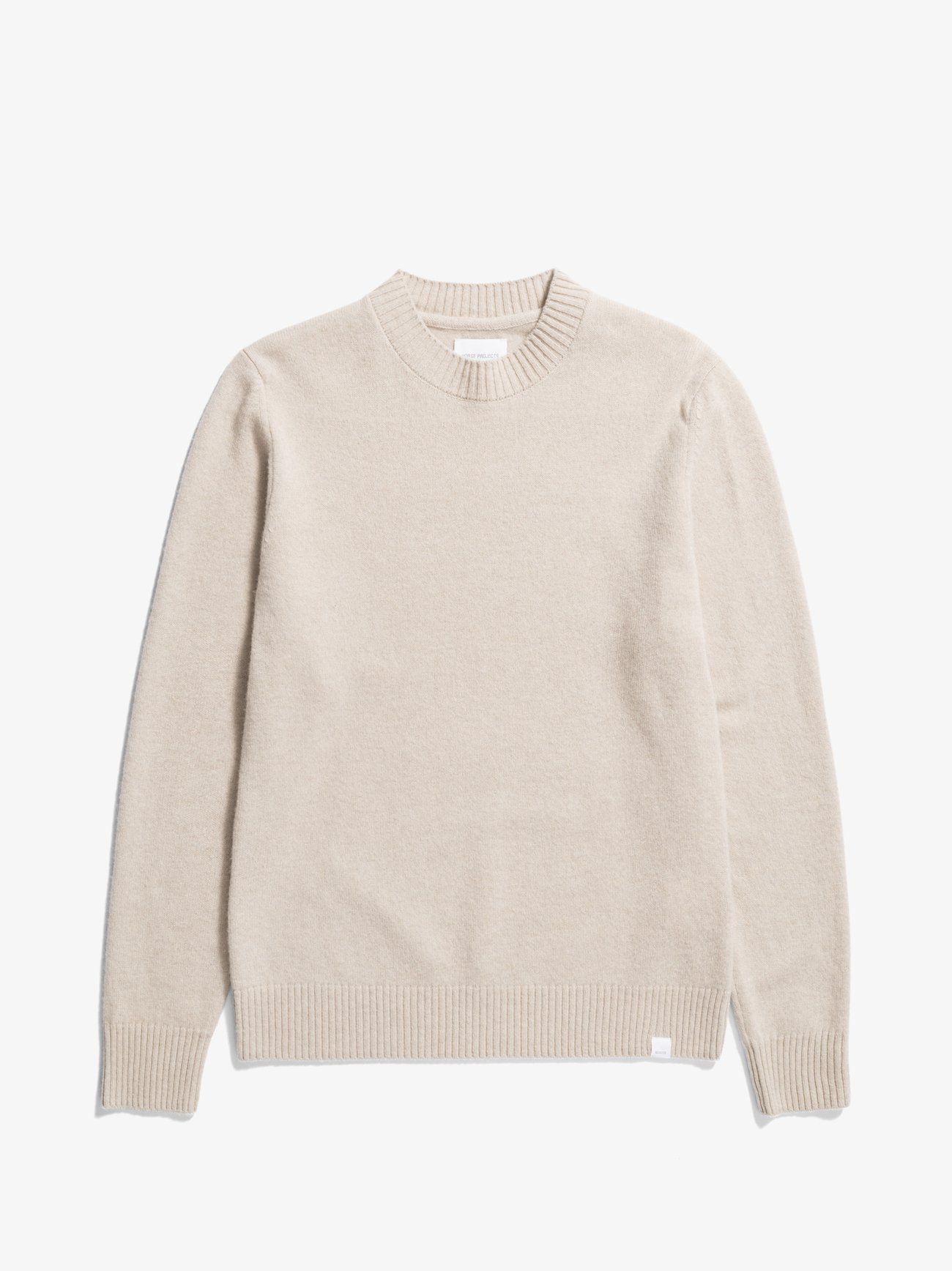Norse Projects Mens Oatmeal Norse Standard Merino Lambswool Jumper ...