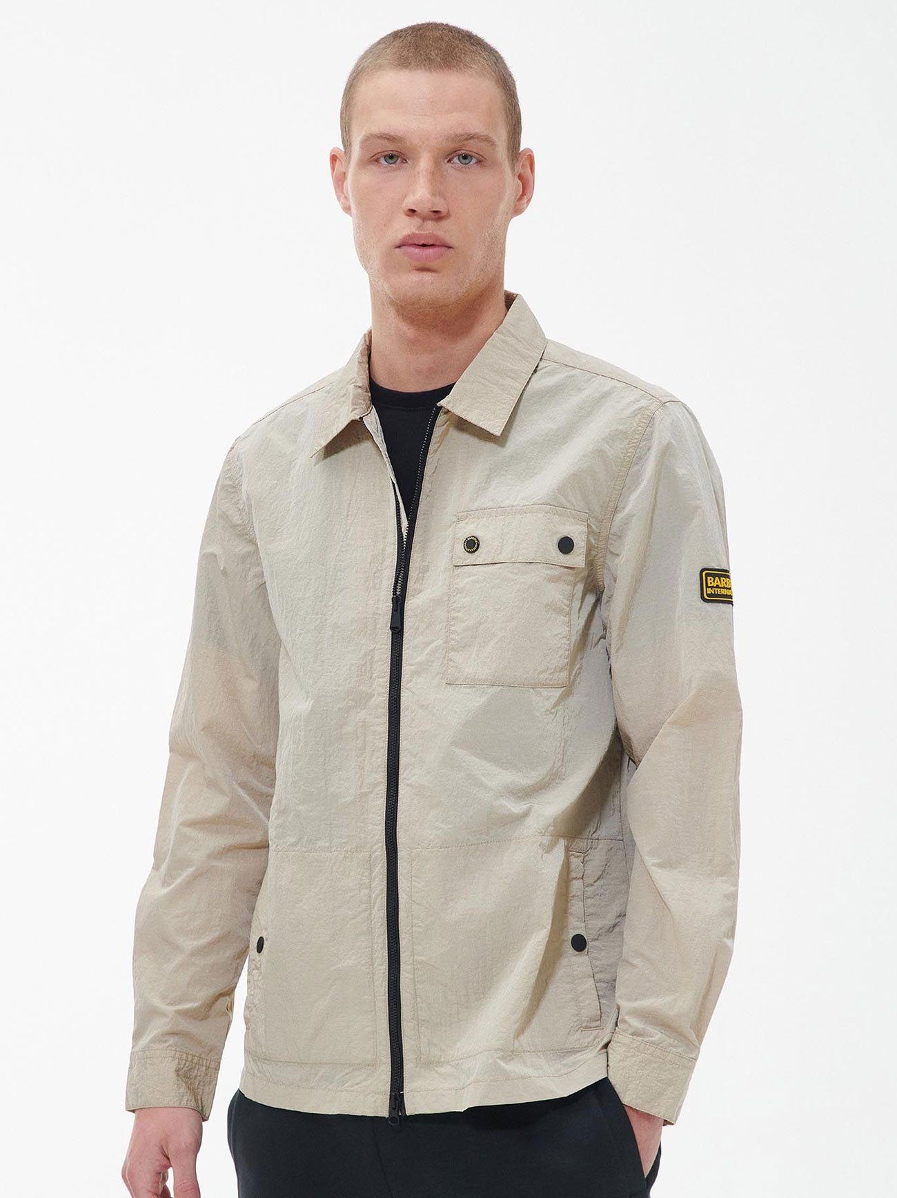Barbour Mens Light Stone Inlet Overshirt | Designerwear