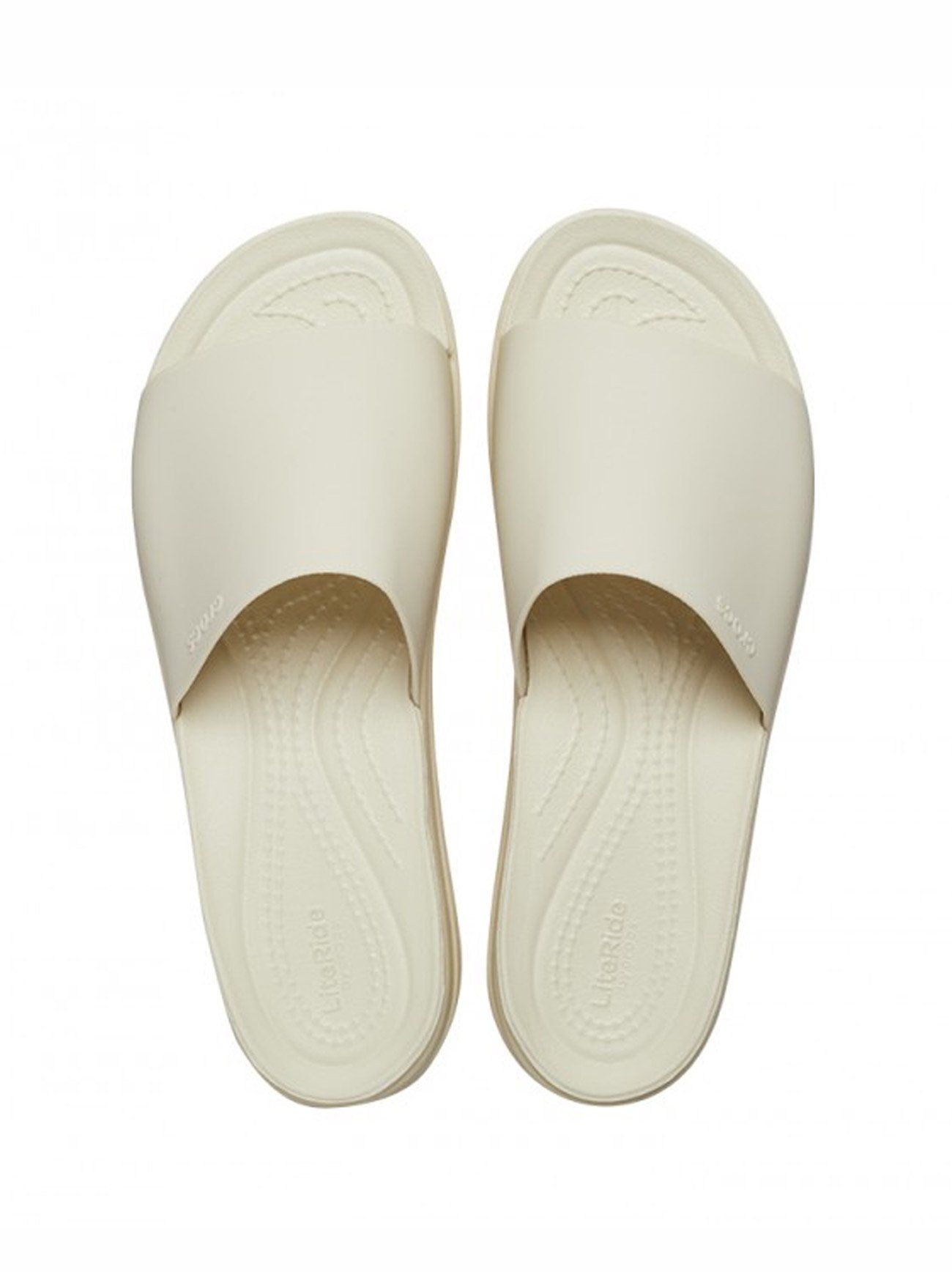 Crocs Womens Bone Brooklyn Slide | Designerwear