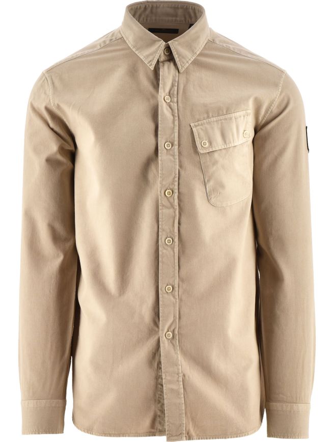 Belstaff White Pitch Twill Shirt | Available at Designerwear