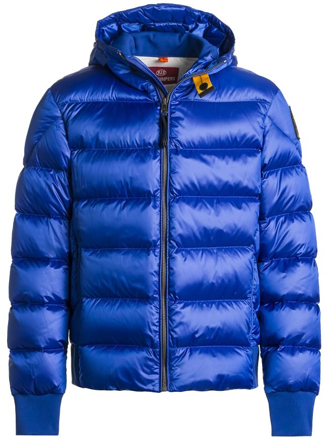 Parajumpers Kids Dazzling Blue Pharrell Hooded Down Bomber Jacket ...