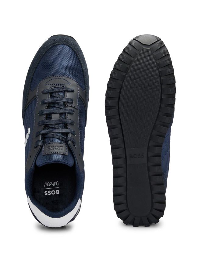 BOSS Mens Dark Blue Parkour-L Runn Trainer | Designerwear
