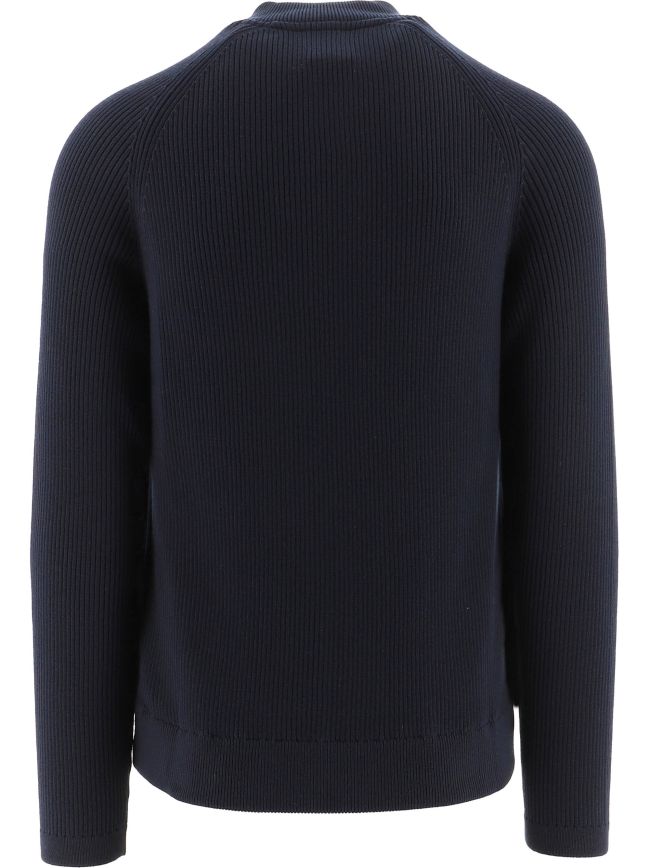 Z Zegna Navy Knitted Jumper | Available at Designerwear.co.uk