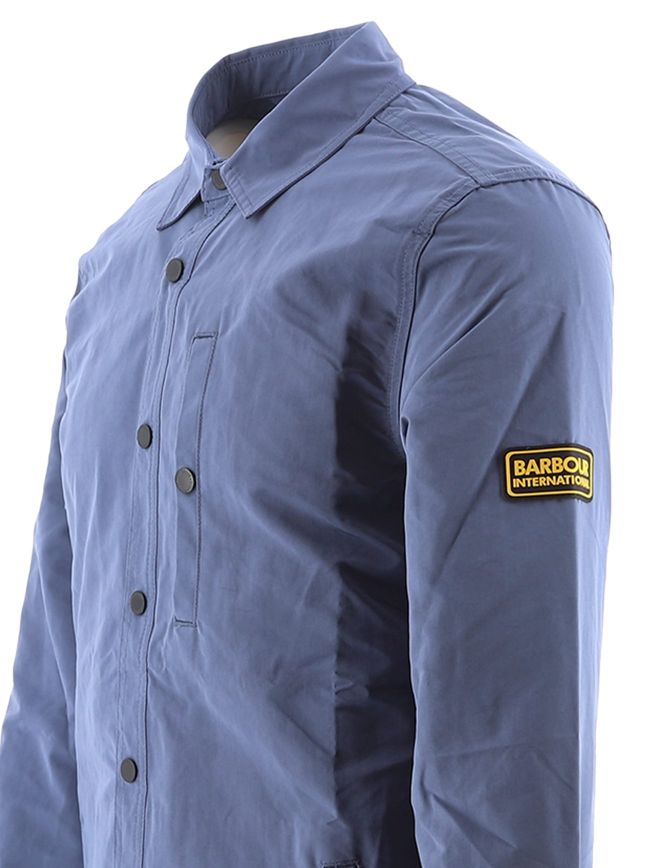 Barbour International Slate Blue Link Overshirt | Designerwear | Buy ...
