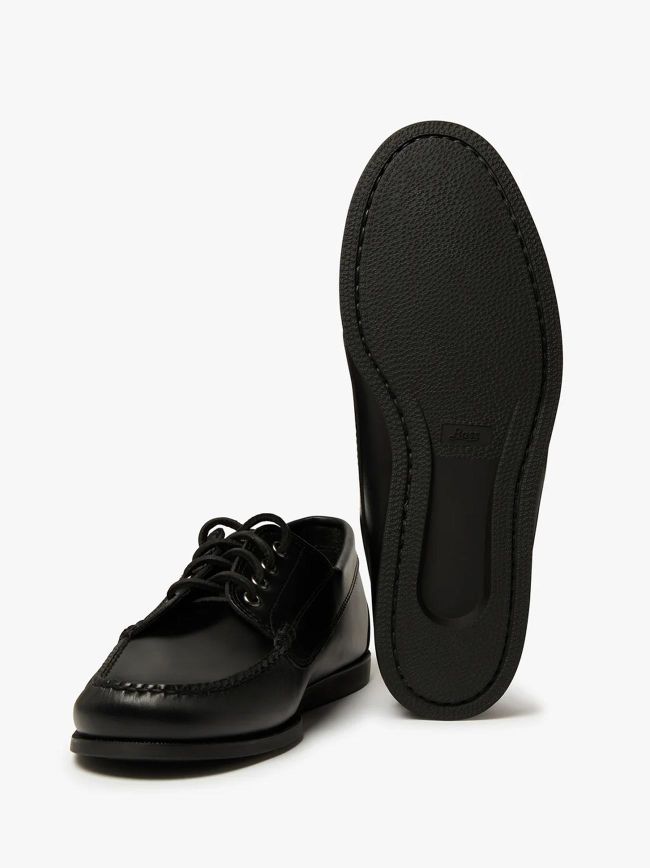 GH BASS Mens Black Leather Camp Moc Jackman Moccasin | Designerwear