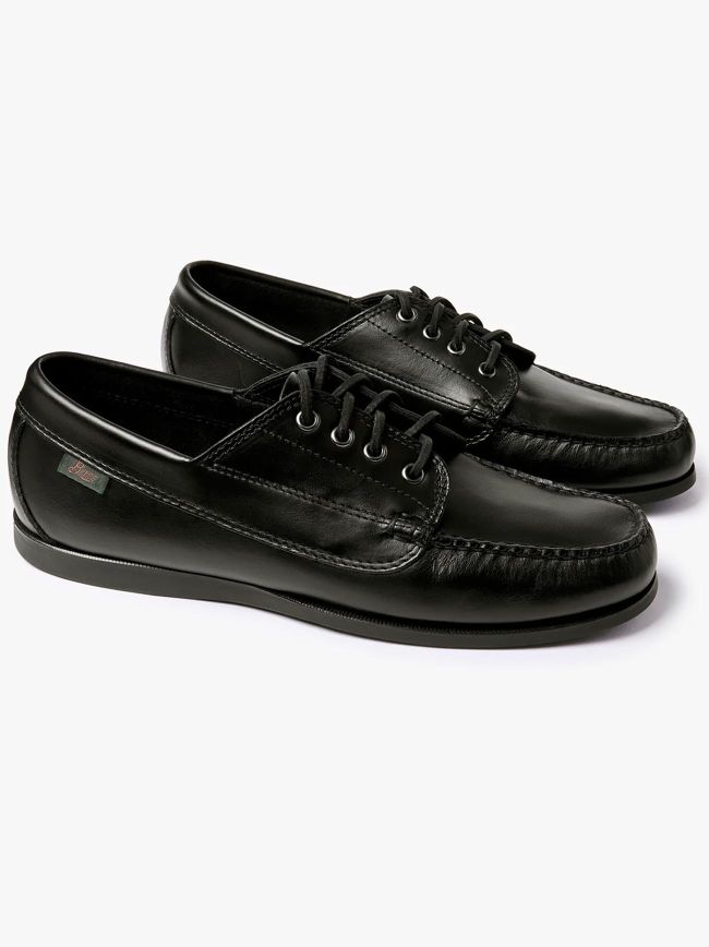 GH BASS Mens Black Leather Camp Moc Jackman Moccasin | Designerwear
