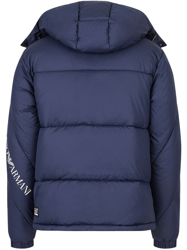 EA7 Navy Blue Puffer Jacket | Designerwear | Buy Now Pay Later Options ...