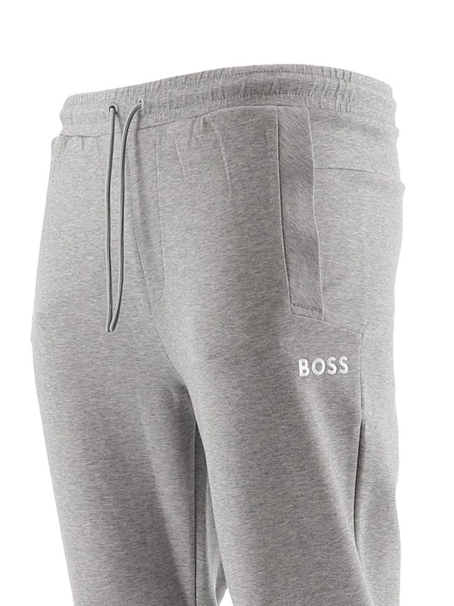 Boss Light Pastel Grey Hadiko Metallic Logo Tracksuit Bottoms