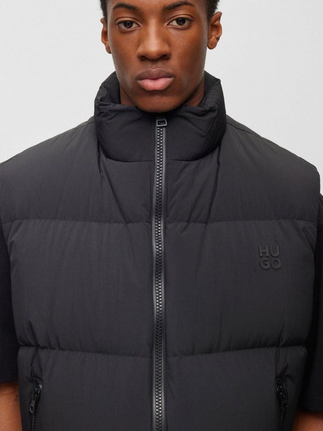 HUGO Mens Black Birontino2341 Gilet | Designerwear