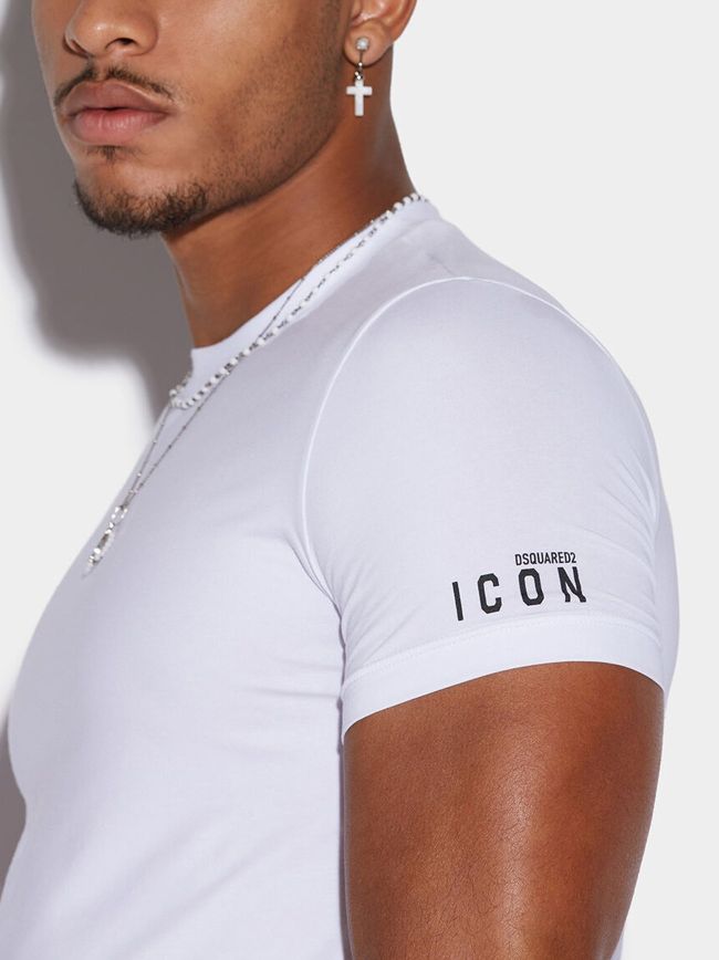 DSQUARED2 White Iconic Arm T-Shirt | Designerwear | Signup for an ...