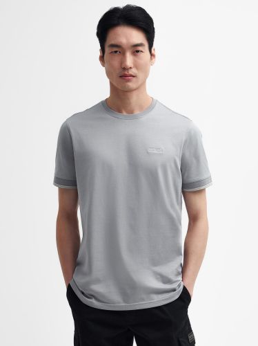 Barbour Mens Ultimate Grey Philip Tip Cuff T-Shirt | Designerwear