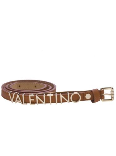 Valentino Womens Leather Gold Emma Belt | Designerwear