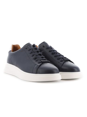 BOSS Dark Blue Bulton Runn Low Top Trainer | Designerwear | Hassle Free ...