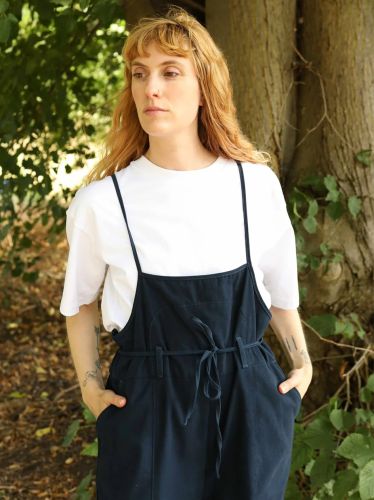L.F.MARKEY Womens Navy Tomas Overall | Designerwear