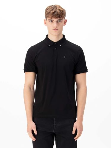 Luke 1977 Mens Black Macau Regular Fit Polo Shirt | Designerwear