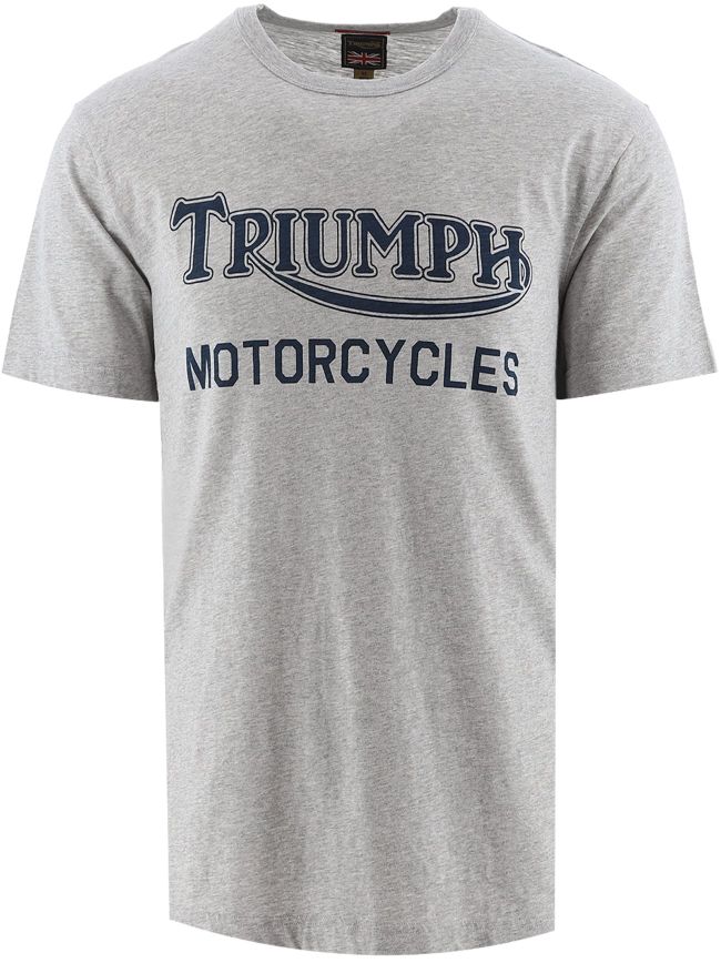Triumph Mens Sliver Marl Indigo Barwell Printed T-Shirt | Designerwear