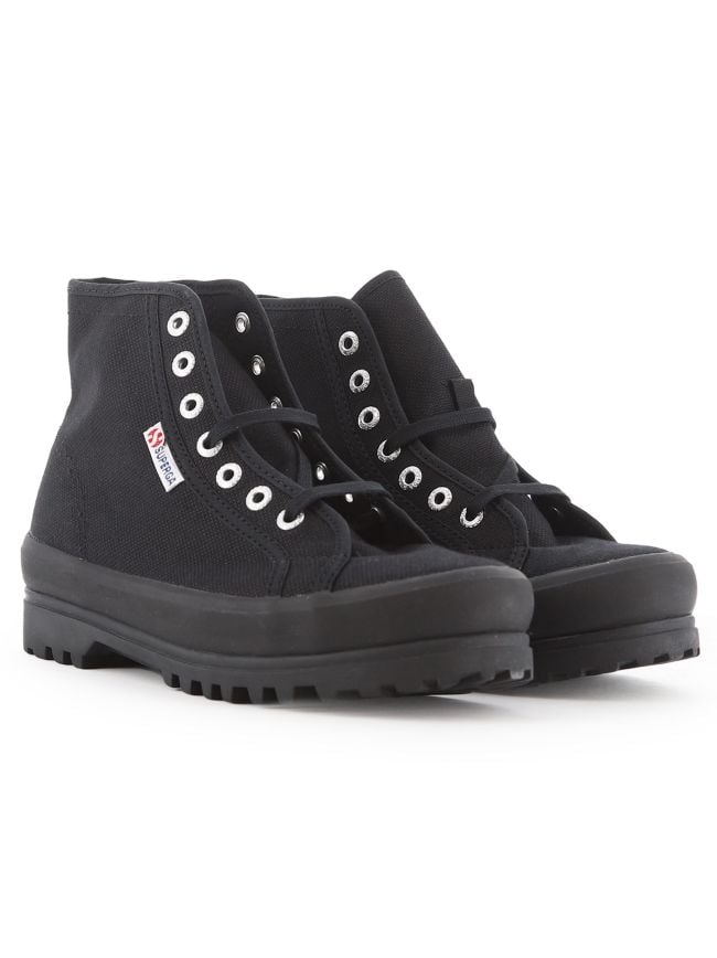 SUPERGA Black 2341 Cotu Alpina Boot | Designerwear | Buy Now Pay Later ...