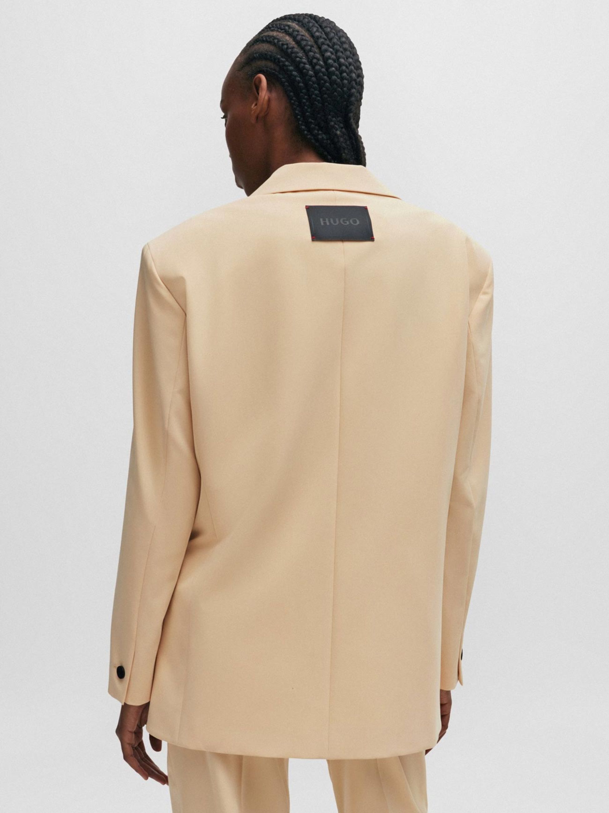 HUGO Womens Open Beige Agura Jacket | Designerwear