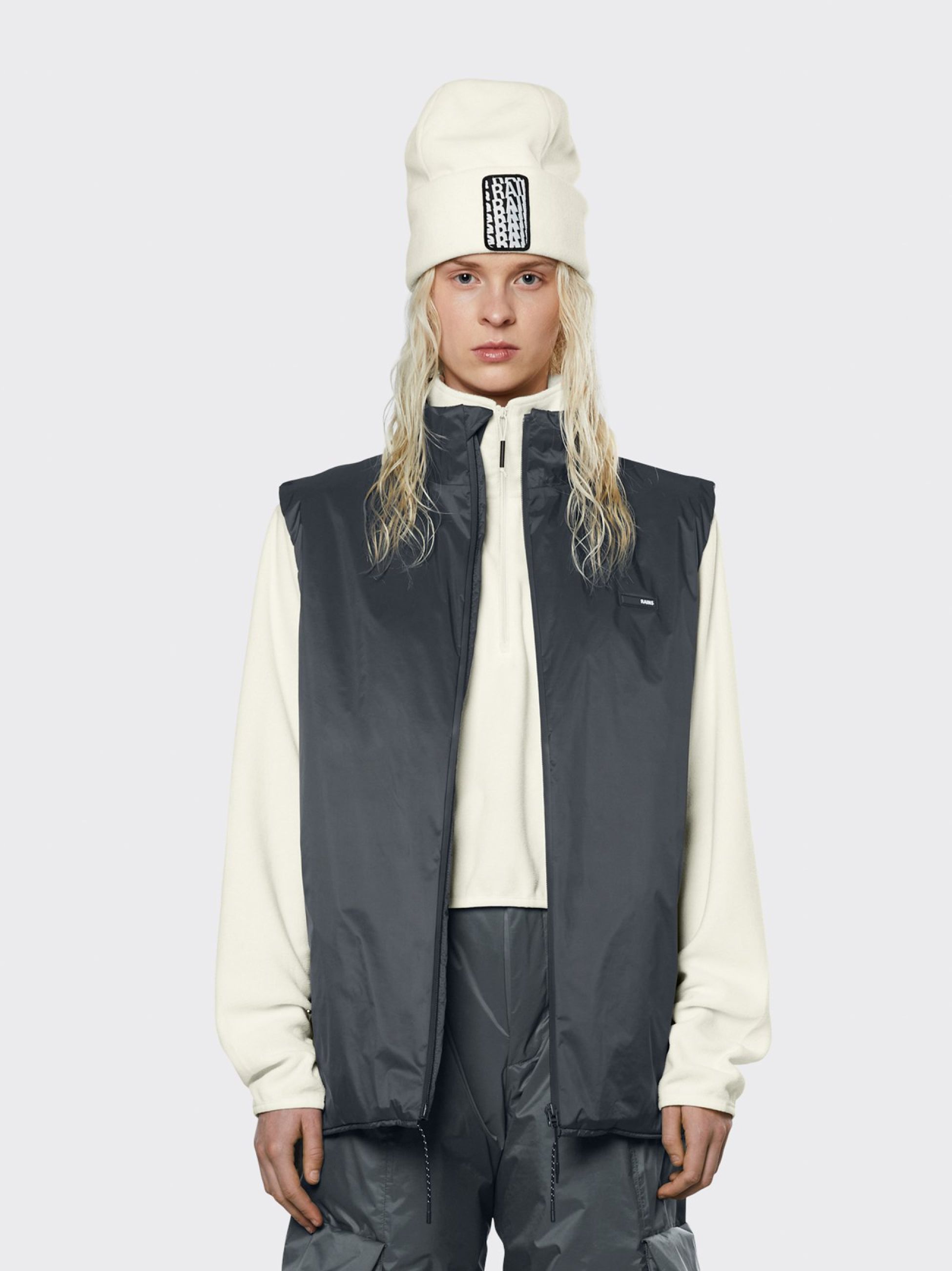 Rains Slate Padded Nylon Vest | Just Arrived at Designerwear