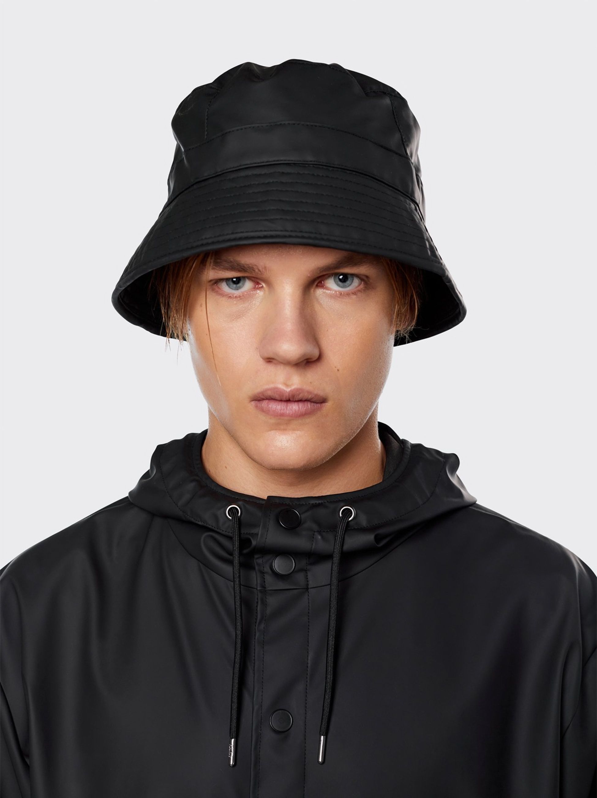 Rains Unisex Black Bucket Hat | Designerwear