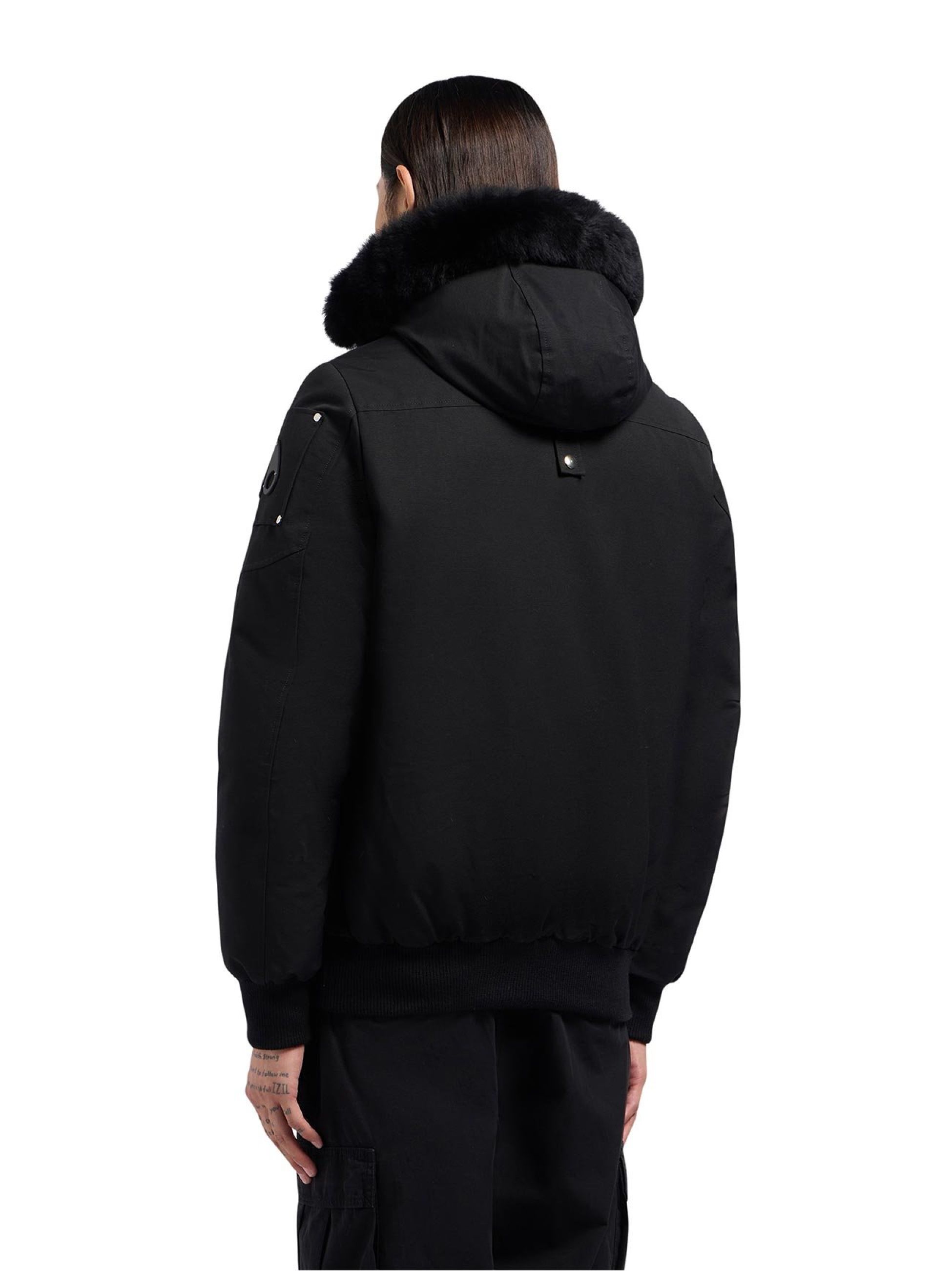 Moose Knuckles Mens Black Original Ballistic Bomber Neoshear Jacket ...