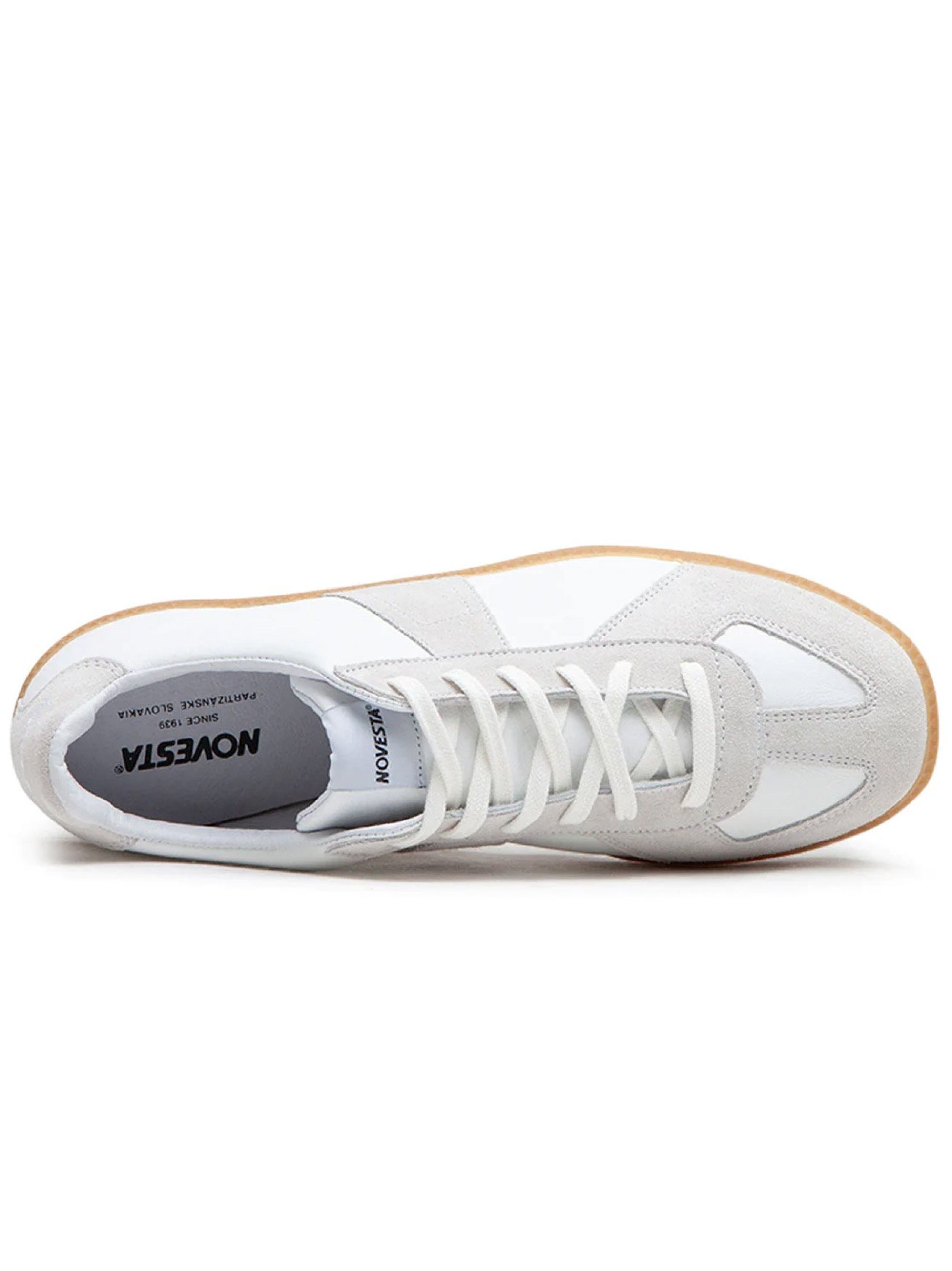 Novesta Mens White Transparent Gat Trainer | Designerwear