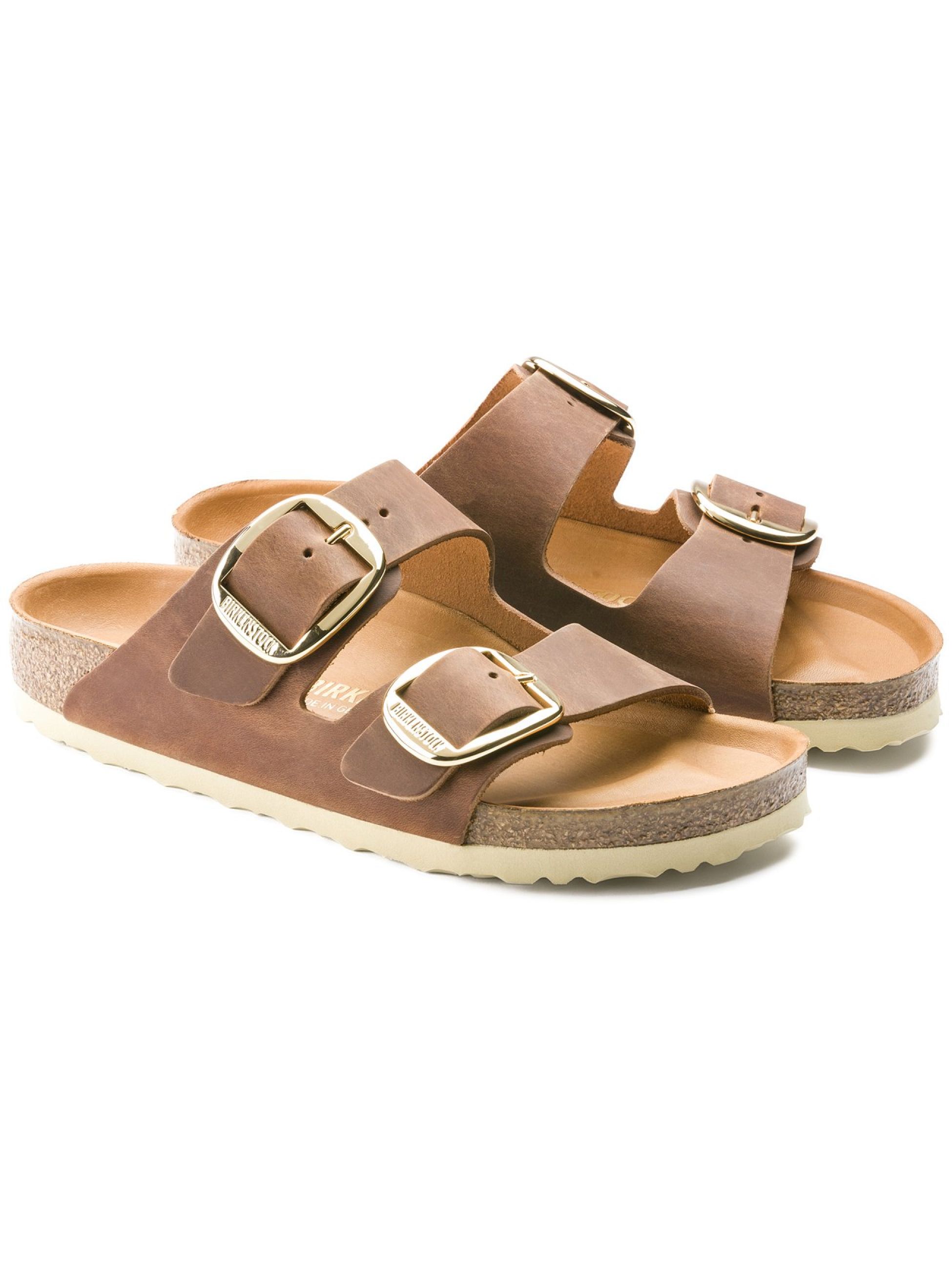 Birkenstock Womens Cognac Arizona Big Buckle Sandal | Designerwear