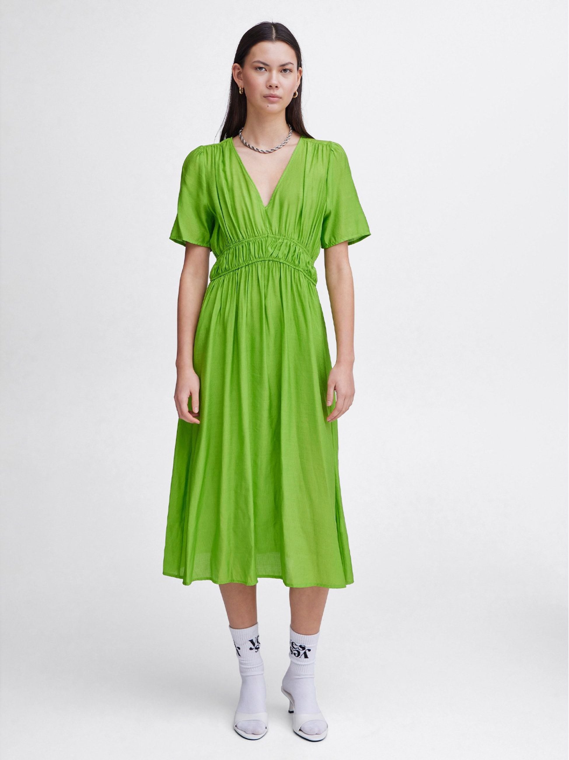 ICHI Womens Greenery Quilla Dress | Designerwear