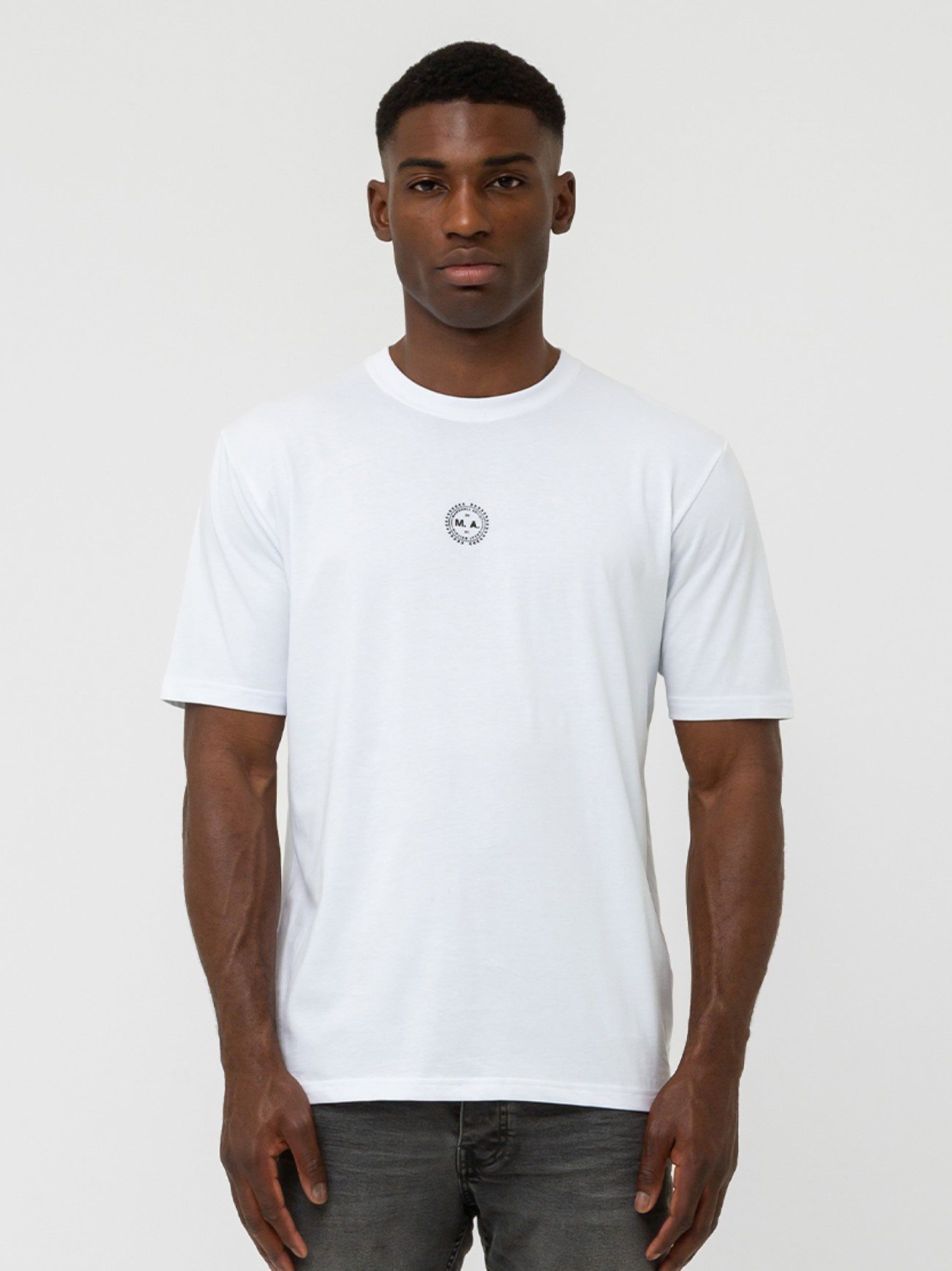 Marshall Artist Mens White Wireframe Graphic T-Shirt | Designerwear