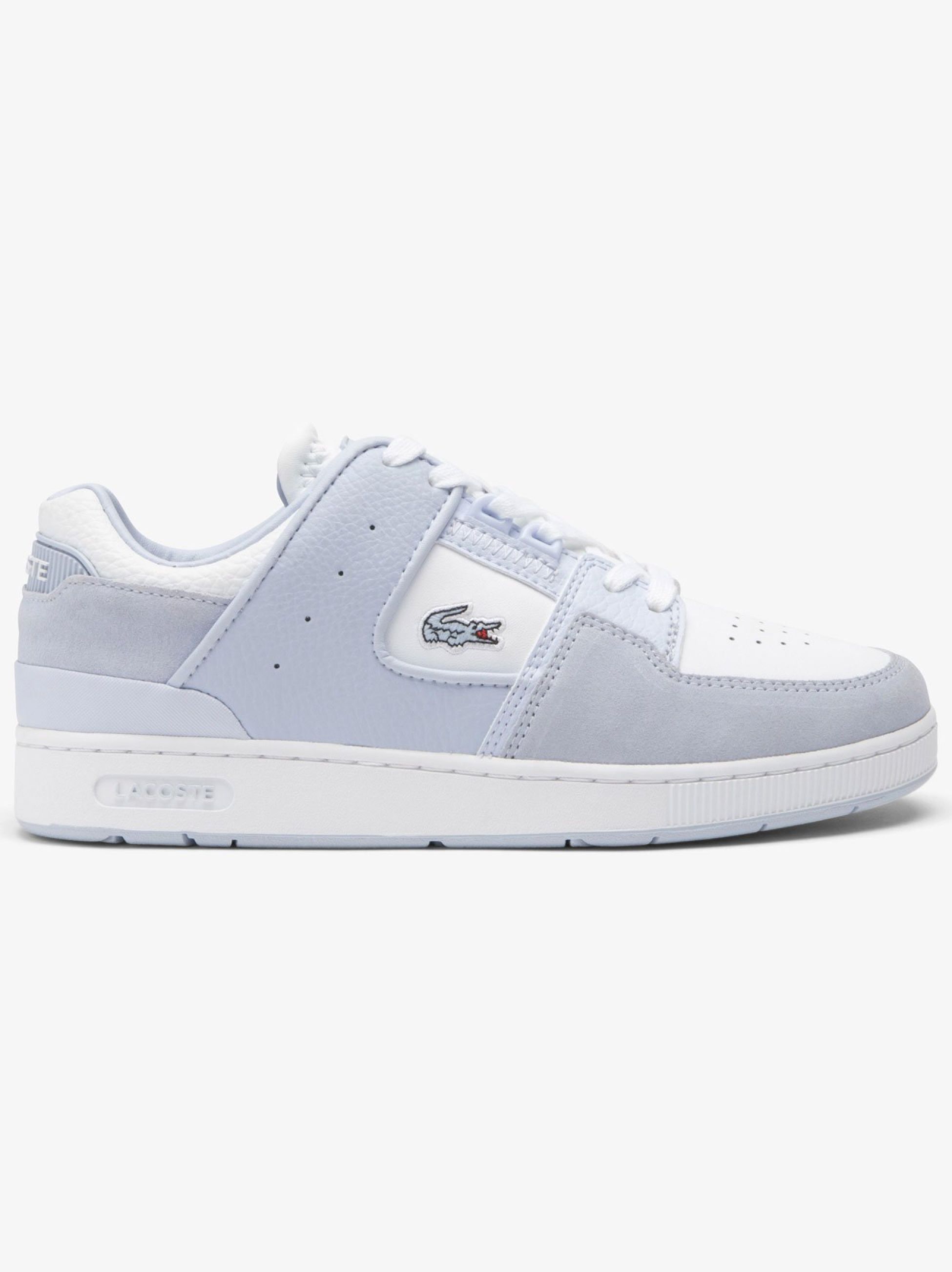 Lacoste Womens Light Blue White Court Cage Trainer | Designerwear