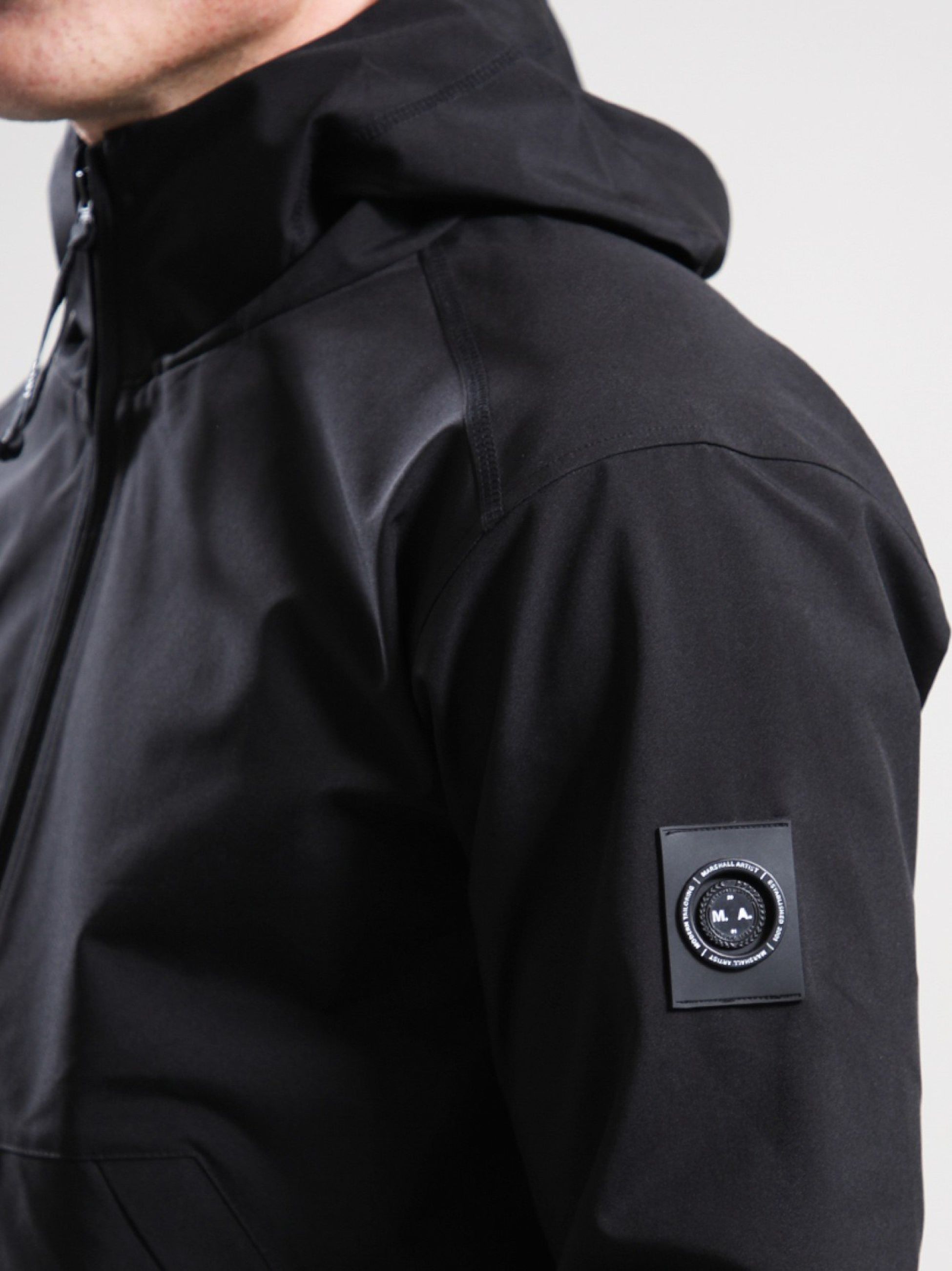 Marshall Artist Mens Black Meldon Liteshell Jacket | Designerwear