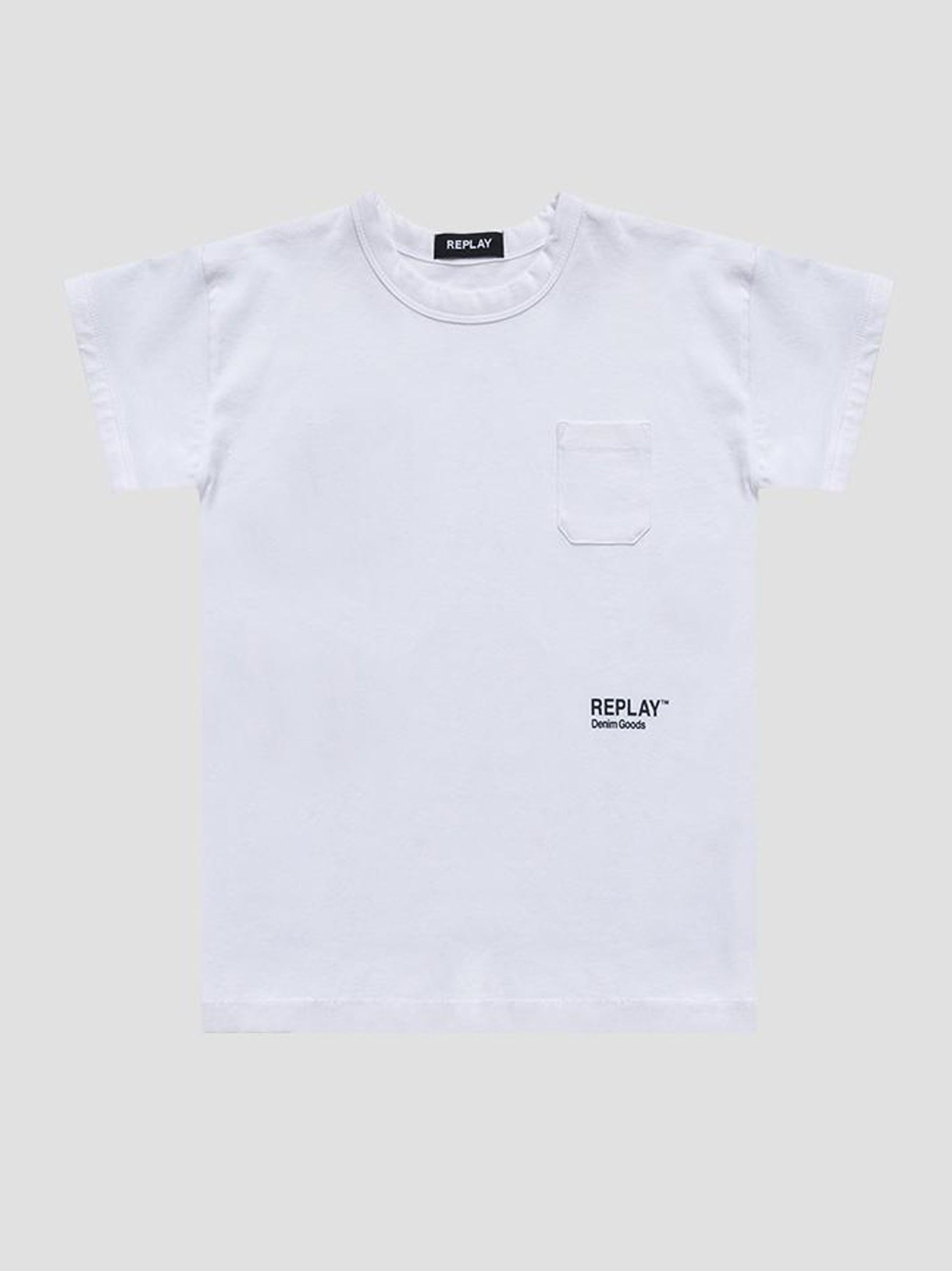 Replay Kids White Pocket T-Shirt | Designerwear | Klarna Available