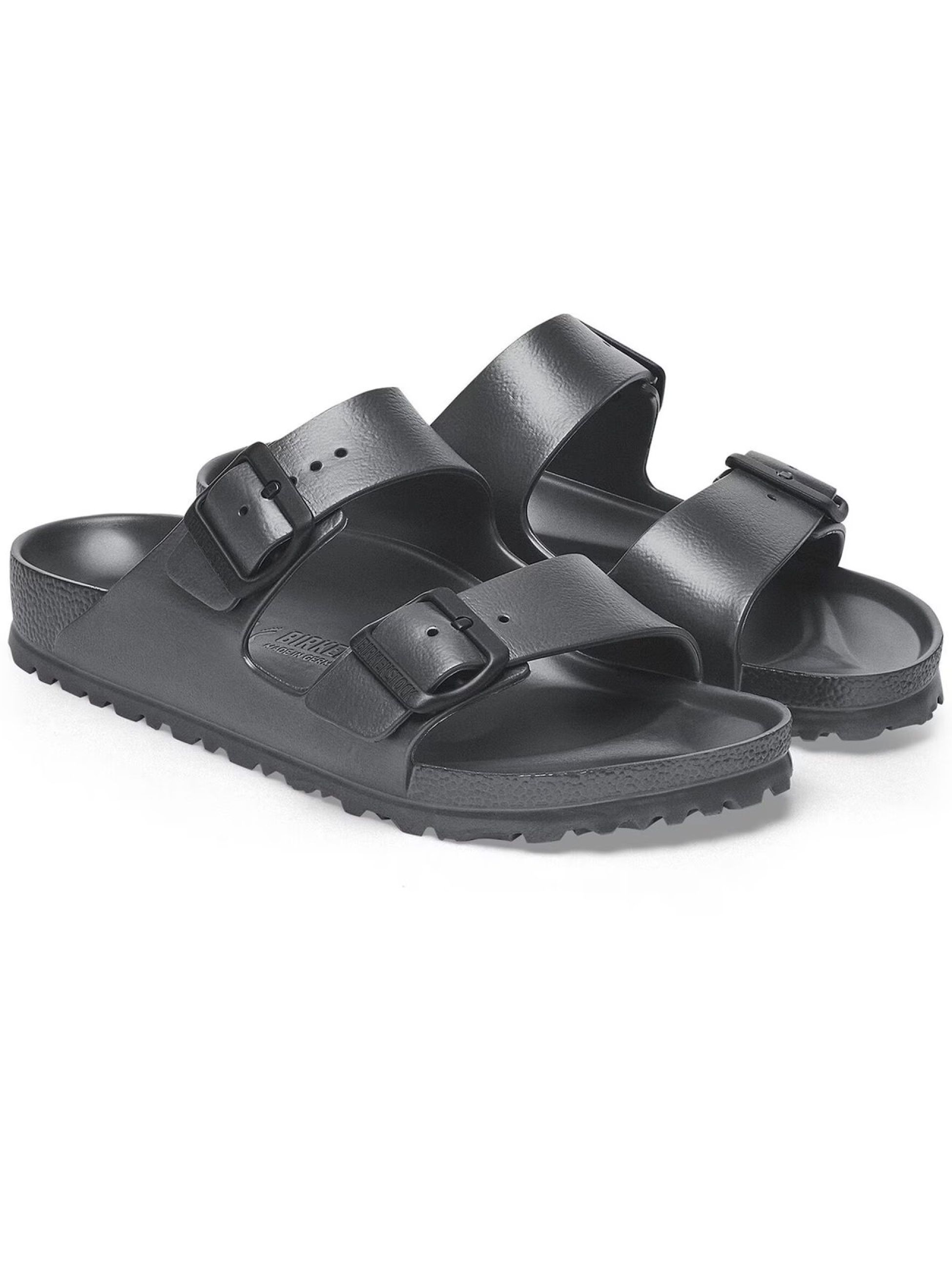Birkenstock Womens Metallic Anthracite Arizona EVA Sandal | Designerwear