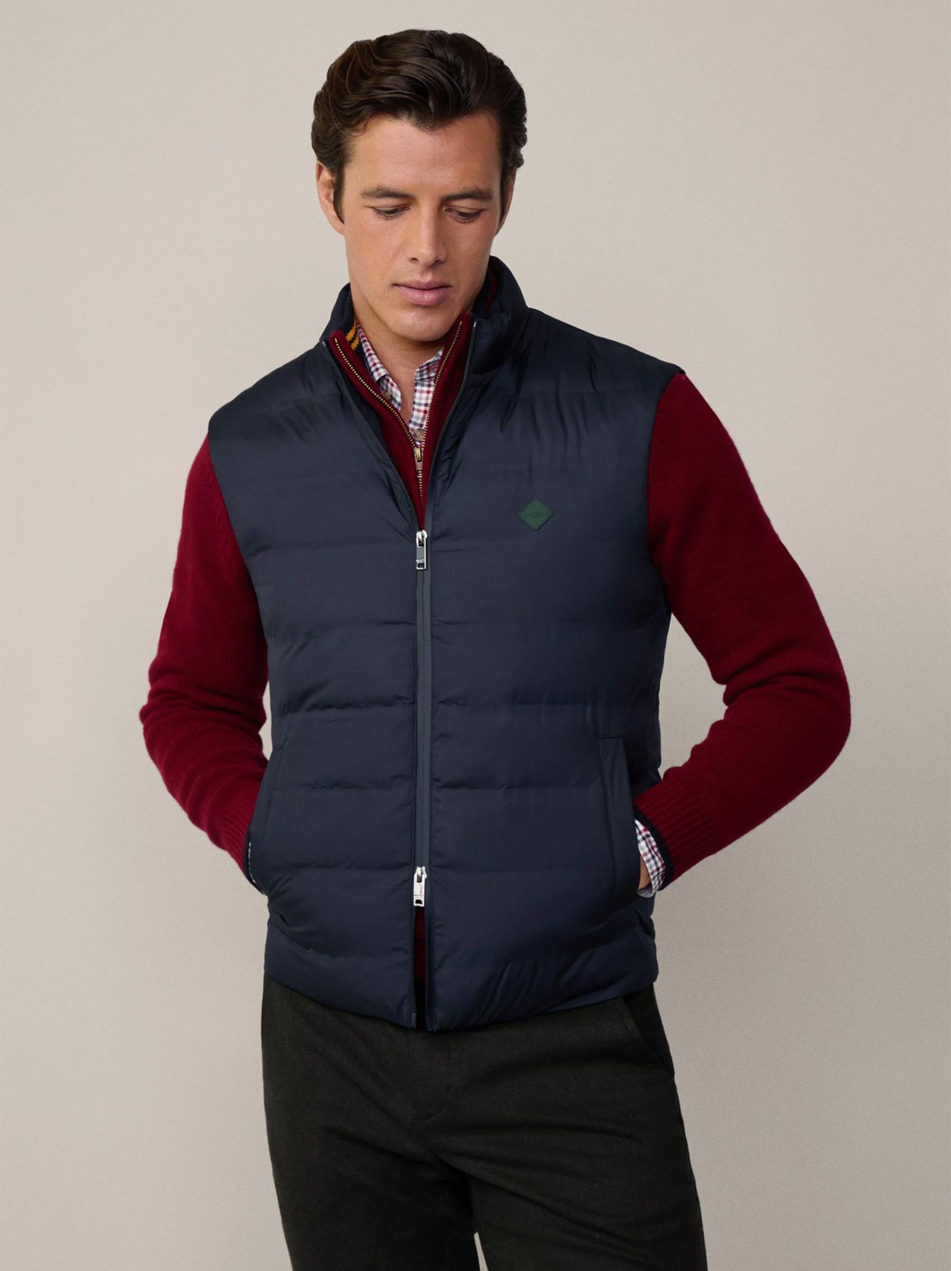 Hackett Mens Midnight Blue Lightweight Gilet | Designerwear