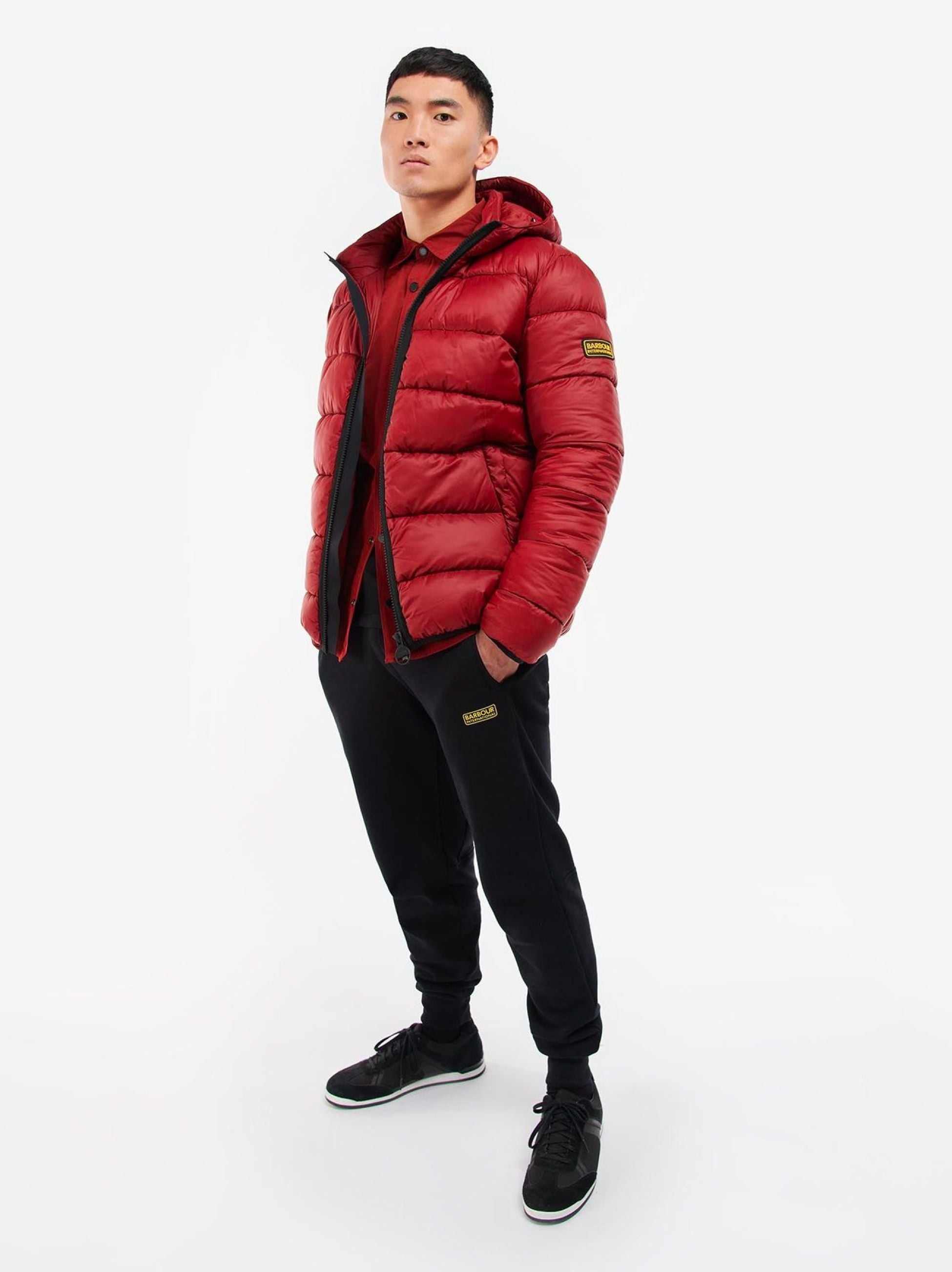 Barbour International Wine Legacy Bobber Quilted Jacket | Designerwear ...