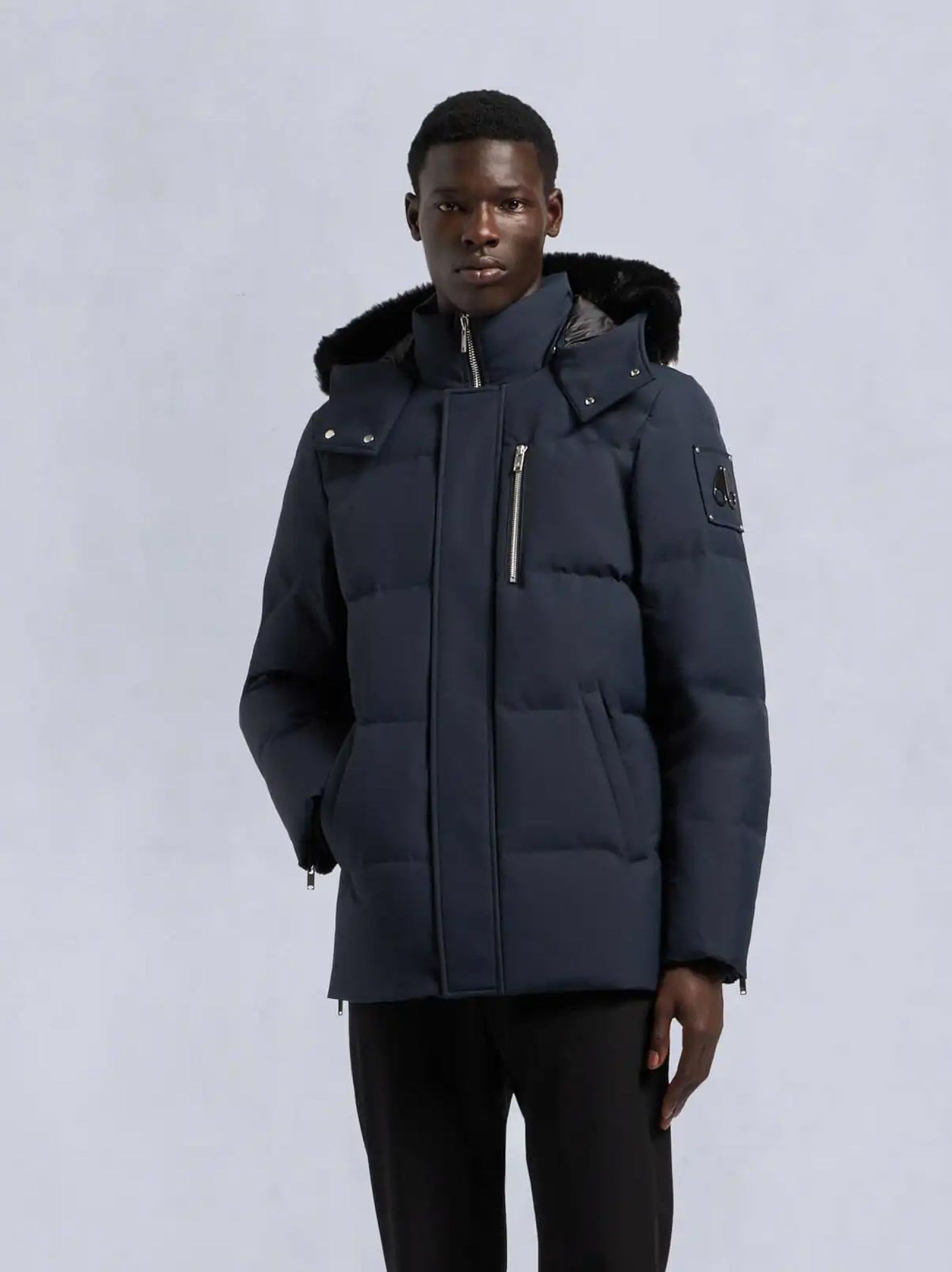 Moose Knuckles Mens Navy Cloud 3Q Jacket | Designerwear